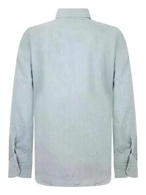 MOORER Spread-collar Shirt - Blue