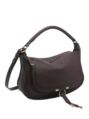 Chloé Small Marcie Leather Shoulder Bag - Brown