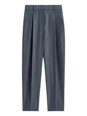 Cos Washed Silk Straight-leg Pants - Blue