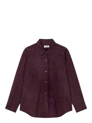 STUDIO TOMBOY Check-pattern Cotton Shirt - Red