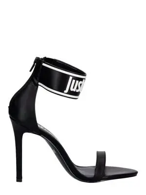 JUST CAVALLI Logo-Strap Stiletto Sandals