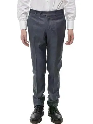 Corneliani Silk-blend Belt-loop Trousers - Grey