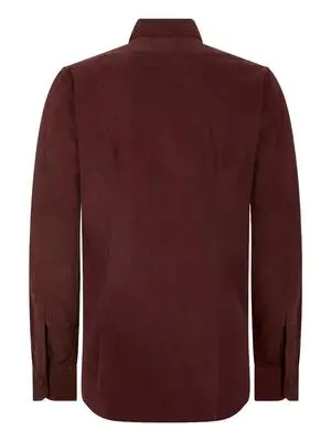 MOORER Corduroy Long-sleeve Shirt - Red