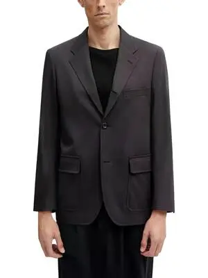BEAMS Single-breasted Flap-pocket Blazer - Black