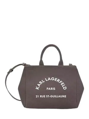 Karl Lagerfeld Logo-print Canvas Tote Bag - Brown