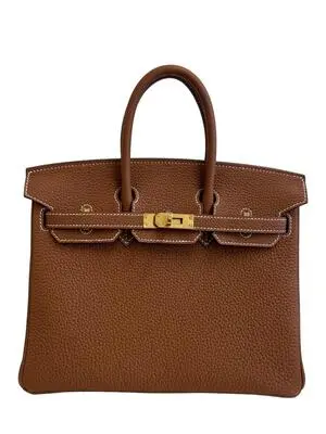 Hermès Birkin 25cm Togo Leather Bag With Gold Hardware - Brown