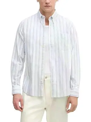 BENETTON Striped Button-down Shirt - Blue
