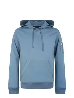 MOORER Zip-pocket Hoodie - Blue