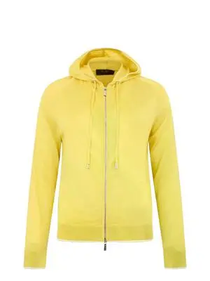 MOORER Zip-up Hoodie - Yellow