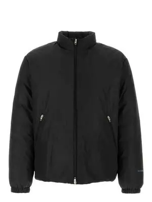 JIL SANDER High Neck Zip-up Padded Jacket - Black