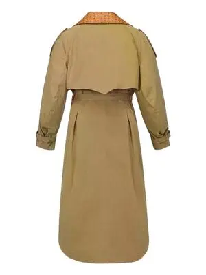Mcm Double-breasted Trench Coat - Neutrals