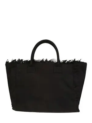HINNOMINATE Large Fringe-Trim Tote Bag Black