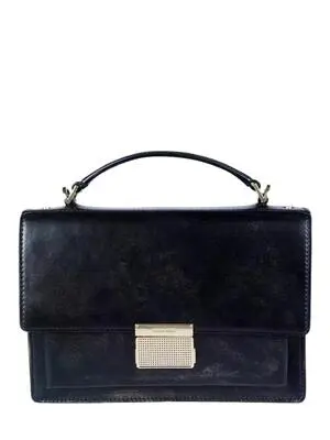 GOLDEN GOOSE Venezia Leather Clutch Bag - Black