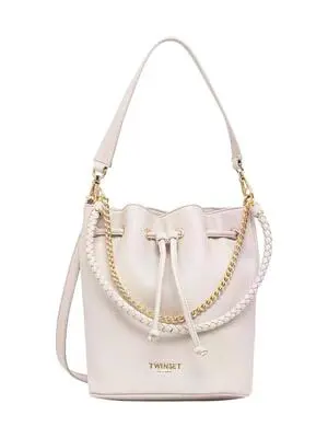 TWINSET Braided Chain-link Bucket Bag - Pink
