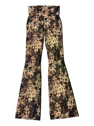 Chrome Hearts Cross-print Flared Trousers - Brown