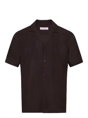 Orlebar Brown Relaxed Open-weave Cotton Shirt - Espresso
