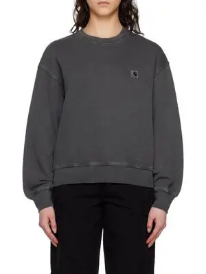 Carhartt Wip Logo Patch Crewneck Sweatshirt - Black