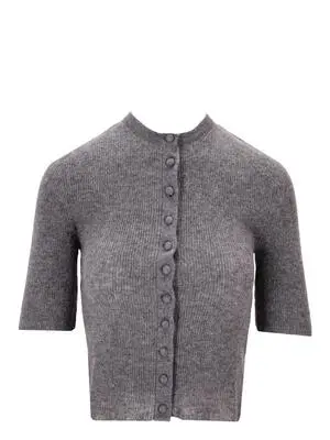 Citizens Of Humanity Citizens Of Humanity Short-Sleeve Knitted Cardigan Gray