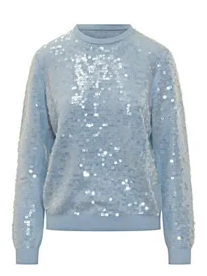 SEMICOUTURE Renata Sequin-embellished Sweater - Gray