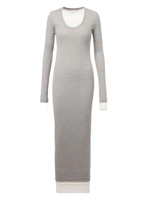 JIL SANDER Cotton Jersey Maxi Dress - Gray