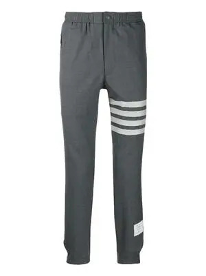 Thom Browne Plain Weave Suiting Track Pants - Medium Gray