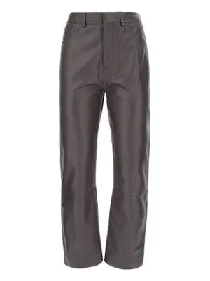 Alberta Ferretti Tailored Trousers With Belt Loops - Brown