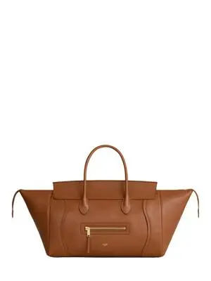 Celine Medium Zippered Shoulder Bag - Soft Tan