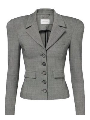 Magda Butrym Herringbone Wool-blend Jacket - Grey