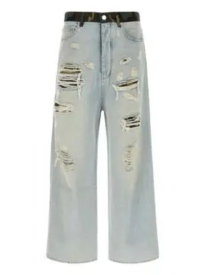 Amiri Repaired Baggy Jeans - Blue