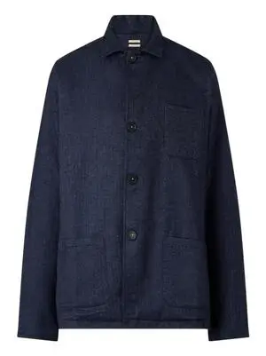 Massimo Alba Long Sleeve Collared Jacket - Blue