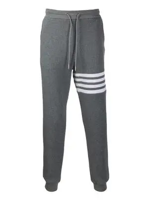 Thom Browne 4-bar Drawstring Jogger Pants - Medium Gray