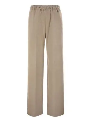 Herno Elastic Waist Resort Trousers - Beige