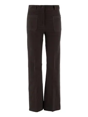 QL2 QUELLEDUE Qlip2 Nina Flared Velvet Pants - Black