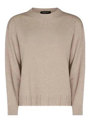 Fabiana Filippi Long Sleeve Knit Top With Ribbed Details - Nude