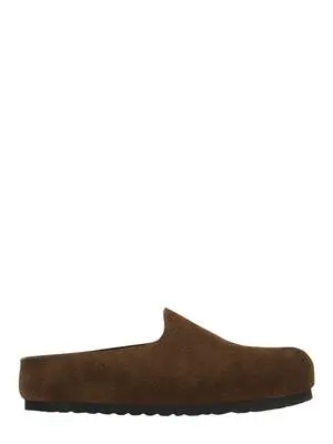 BIRKENSTOCK Amsterdam Wrapped Suede Clogs - Carafe