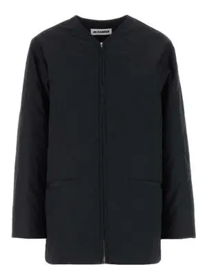 JIL SANDER Quilted Zip-up Jacket - Black