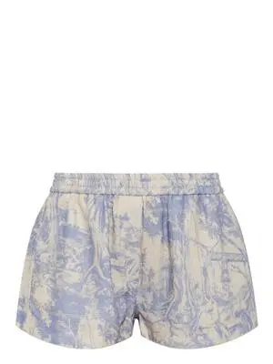 Off-White Printed Elastic Waist Shorts - Not