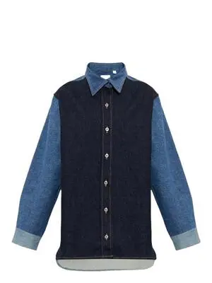Off-White Long-sleeved Shirt With Lapel Collar - Black
