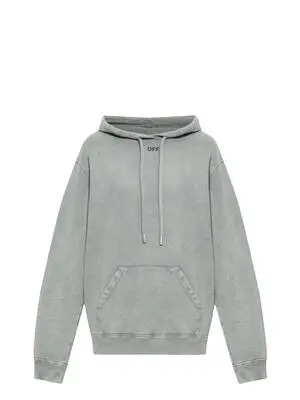 Off-White Drawstring Hoodie - Light Blue