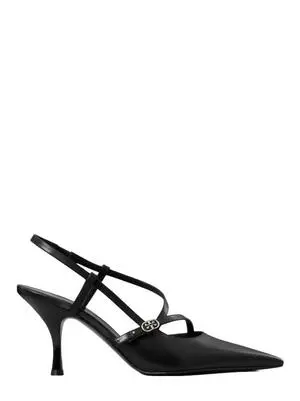 TORY BURCH Tory Burch Double T Logo-Plaque Strappy Pumps