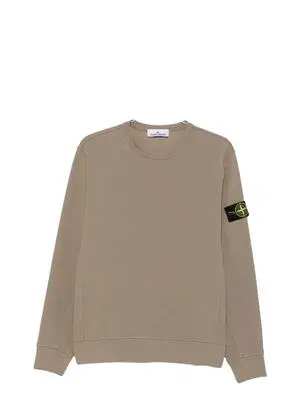 Stone Island Logo Patch Crewneck Sweatshirt - Green