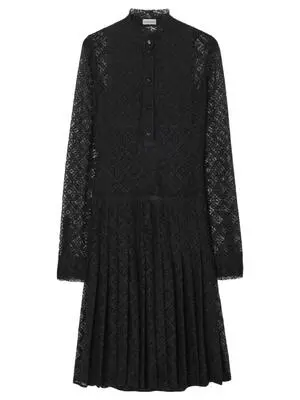Burberry Check Lace Dress - Black