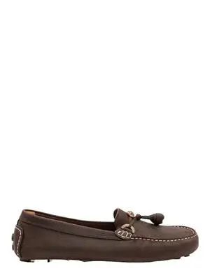 Versace Robin Driver Moccasins - Brown