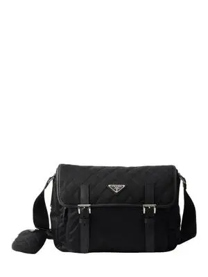 PRADA Prada Quilted Re-Nylon Shoulder Bag With Saffiano Trim