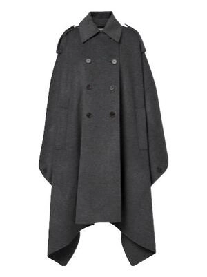RÓHE Double-breasted Wool And Cashmere Cape - Grey