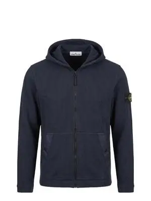 STONE ISLAND Stone Island Zip-Up Hoodie With Logo Patch