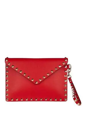 Valentino Garavani Rockstud Clutch Bag - Red