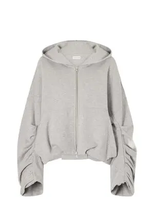 Dries Van Noten Cotton-jersey Zip-up Hoodie - Gray