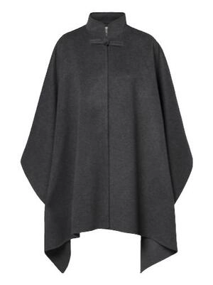 RÓHE Stand-collar Cape With Asymmetrical Hem - Grey