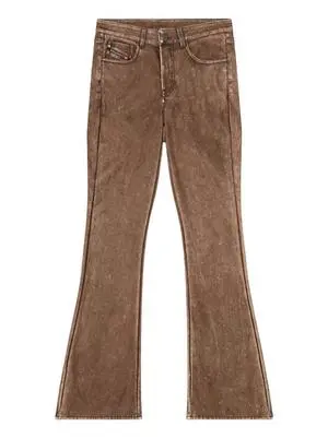 DIESEL® Diesel Bootcut Pants In Treated Coated Fabric Brown